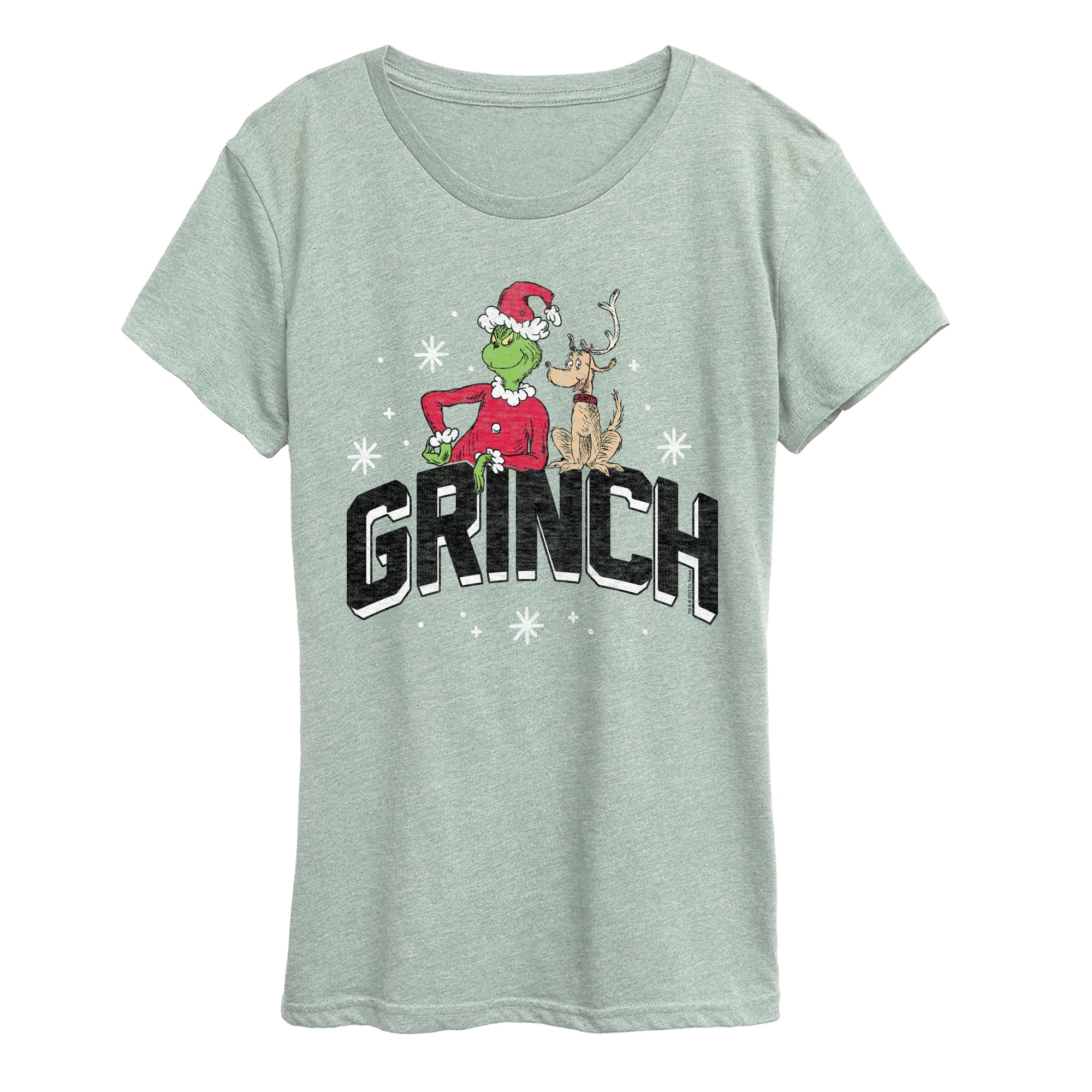 The Grinch - Block Letters And Max - Women's Short Sleeve Graphic T ...