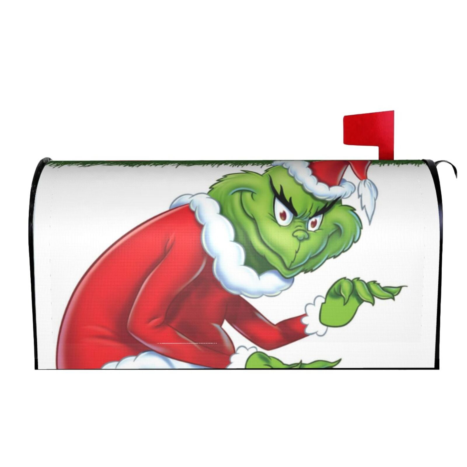 The Grinch Cartoon Character Mailbox Cover Magnetic Standard Size, Post ...