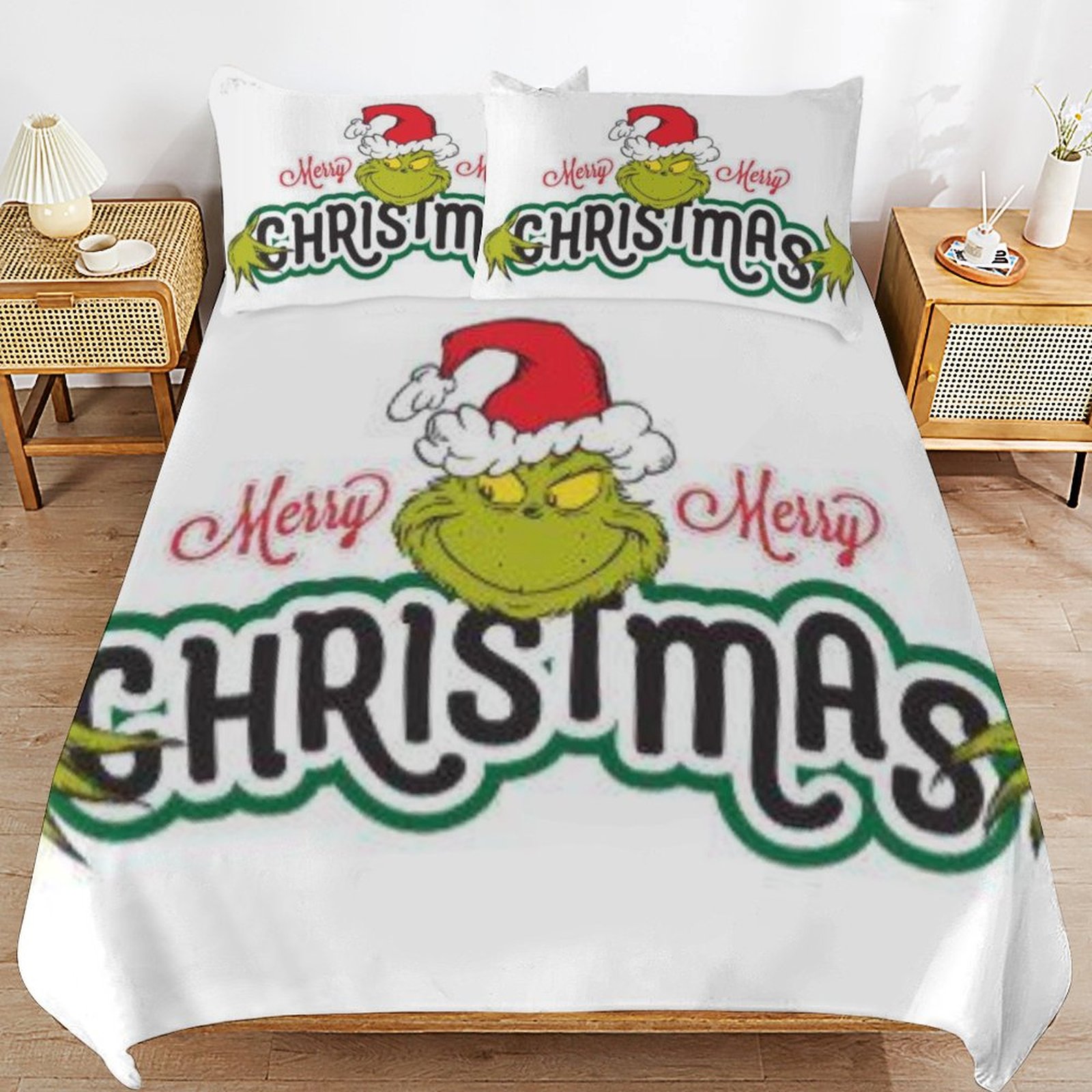 The The-Grinch/Christmas 3-Piece All Season Bedding Set, Comforter Set ...