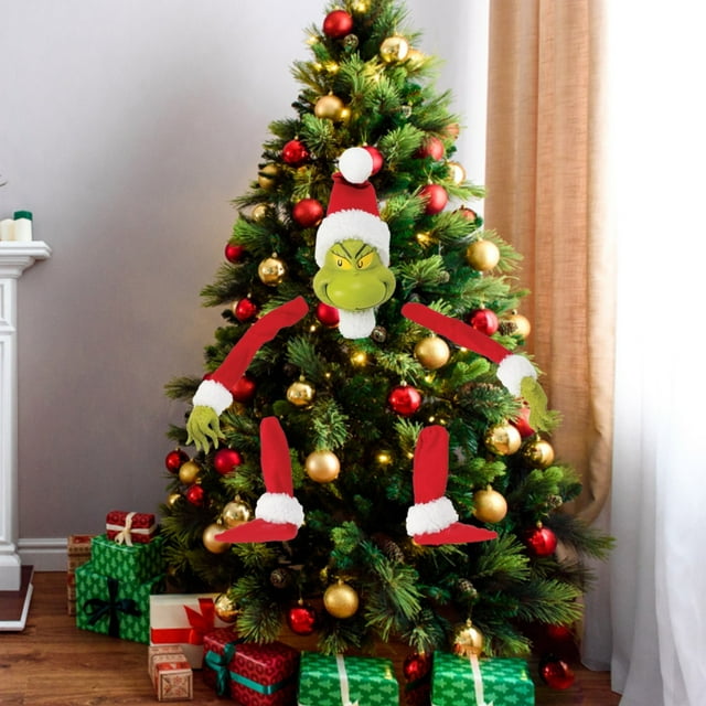 The Grinch Decorate in a Tree Topper Set,Grinch Christmas Tree ...
