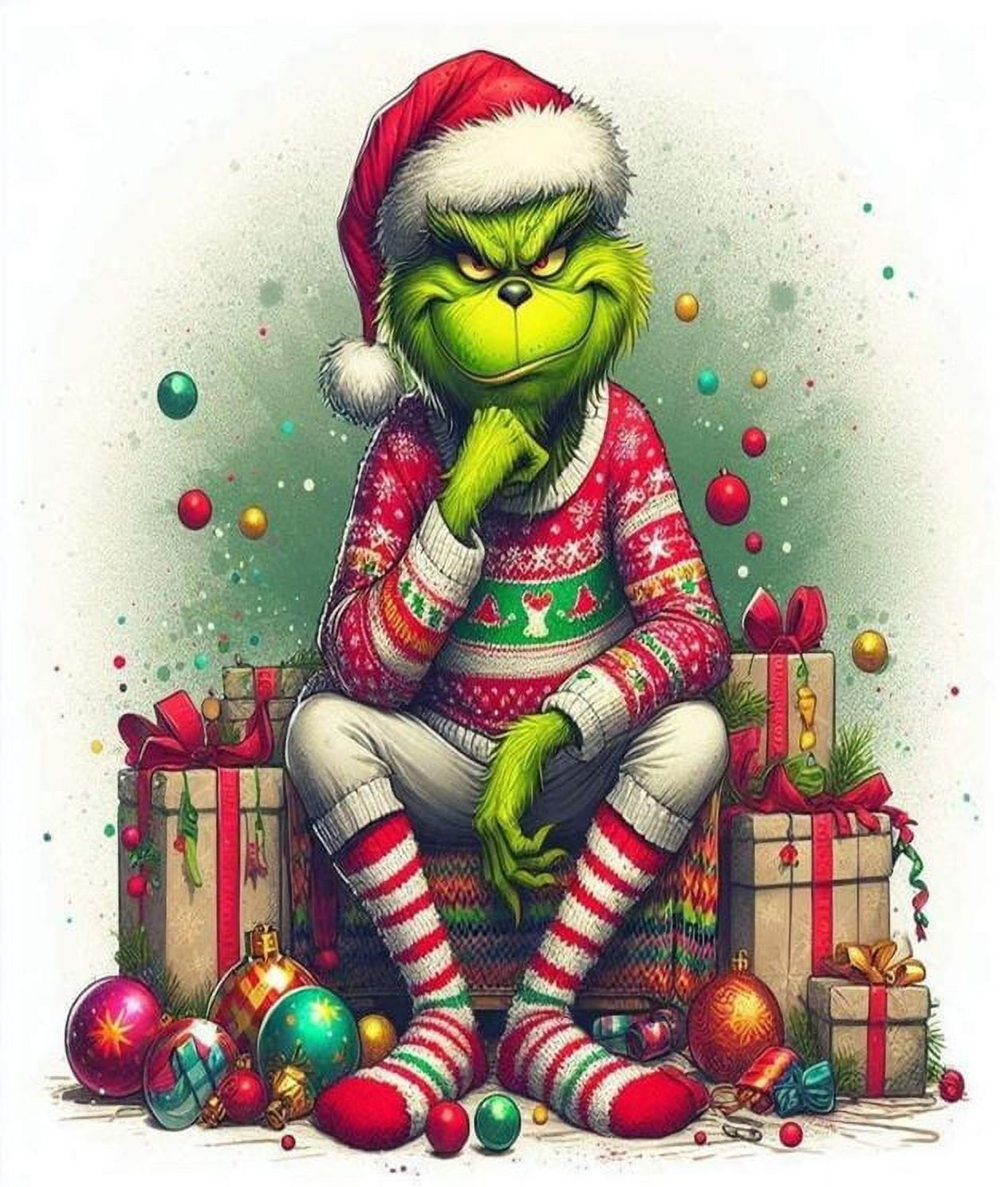 The Grinch Diamond Painting Kits for Adults,5D Full Round Diamond ...