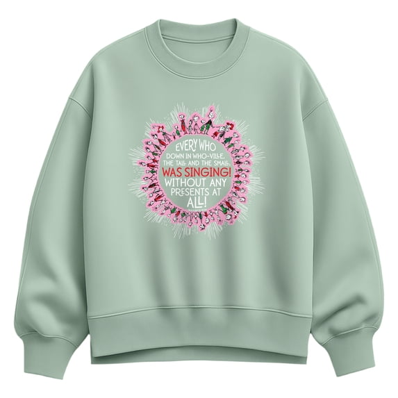 The Grinch - Every Who Singing - Women's Oversized Fleece Crew ...