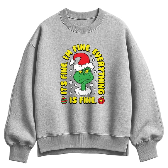 The Grinch - Everything Is Fine - Women's Oversized Fleece Crew ...