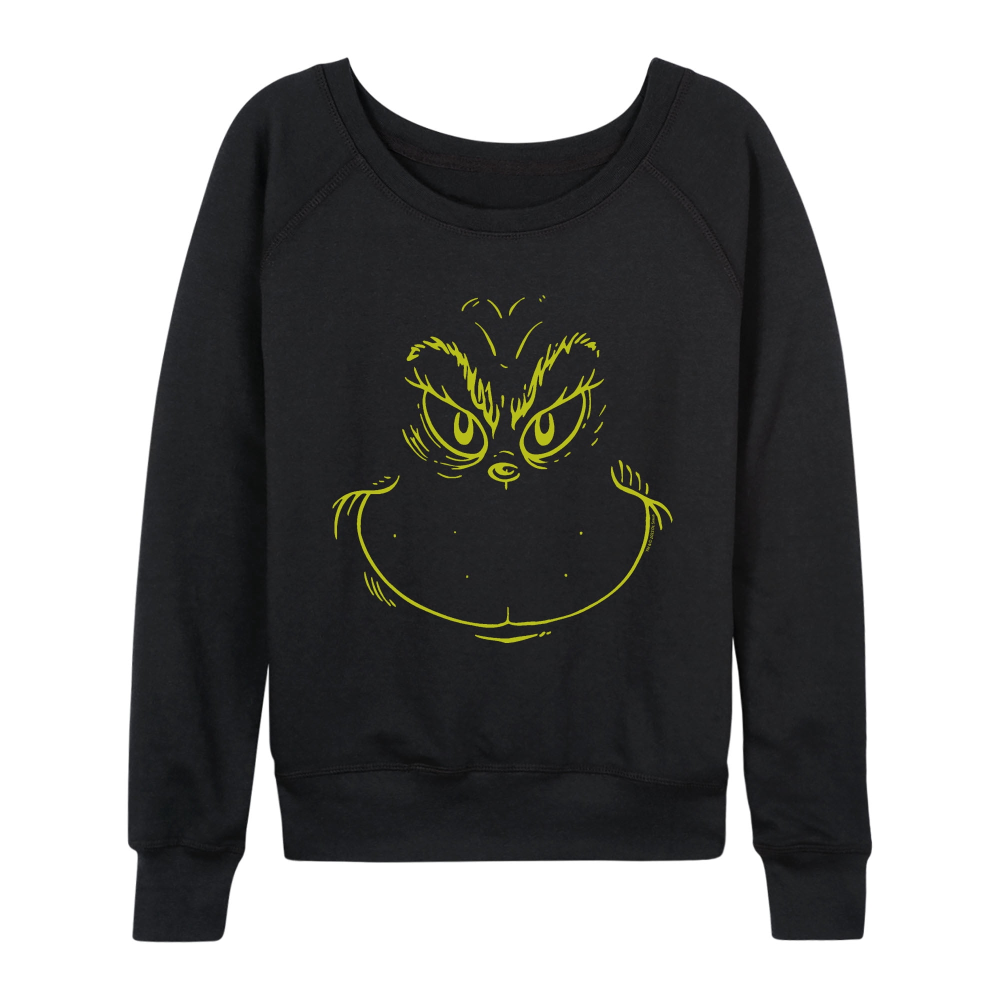 The Grinch - Face - Women's French Terry Long Sleeve Pullover - Walmart.com