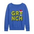 The Grinch - Fur Letters - Women's French Terry Long Sleeve Pullover ...