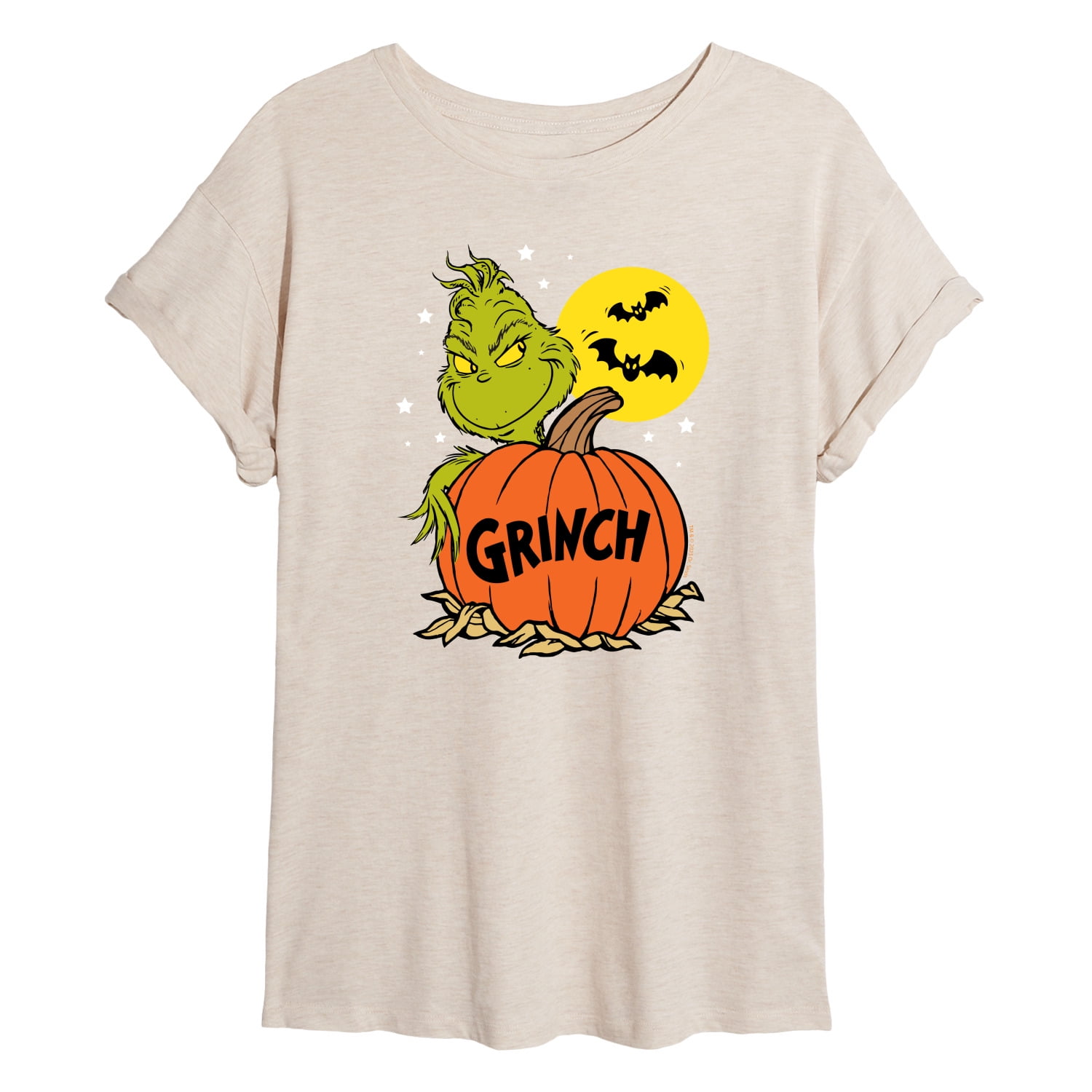 The Grinch - Grinch And Pumpkin - Juniors Ideal Flowy Muscle T-Shirt ...