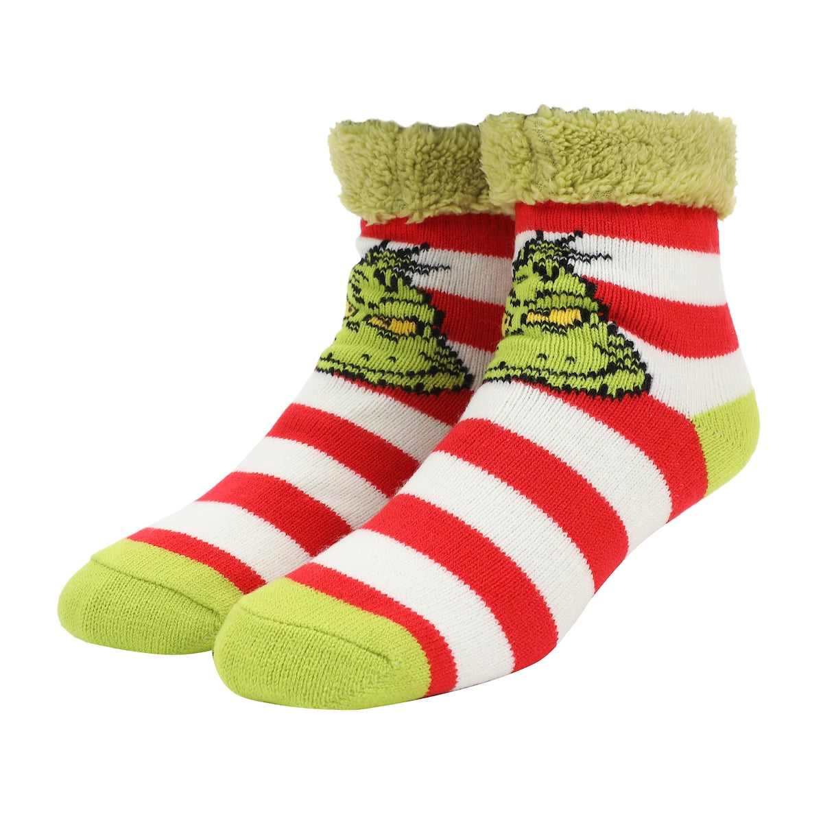 Dr. Seuss' Grinch Face Women's Quarter Crew Socks - Grinch-Inspired ...