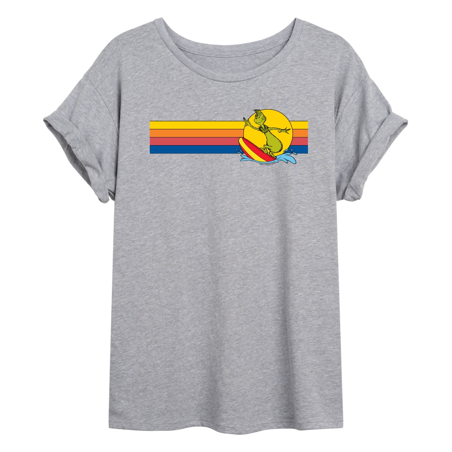 The Grinch - Grinch Surf Retro - Women's Oversized T-Shirt - Walmart.com