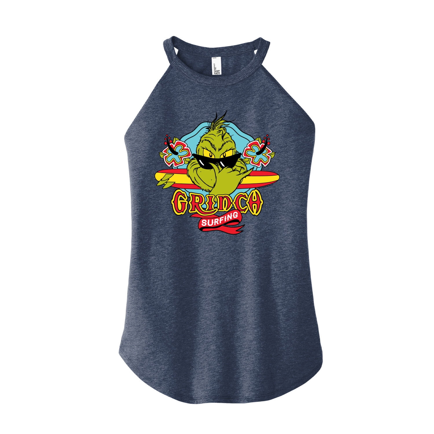 The Grinch - Grinch Surfing - Juniors High Neck Tank Top - Walmart.com