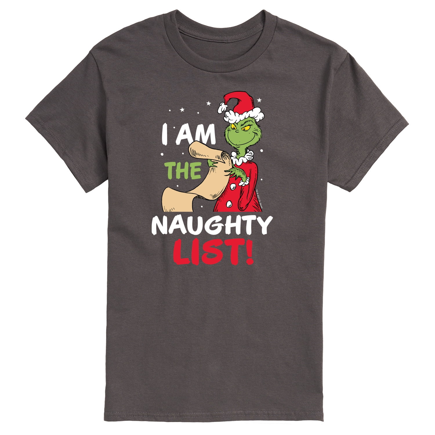The Grinch - I Am The Naughty List - Men's Short Sleeve Graphic T-Shirt ...