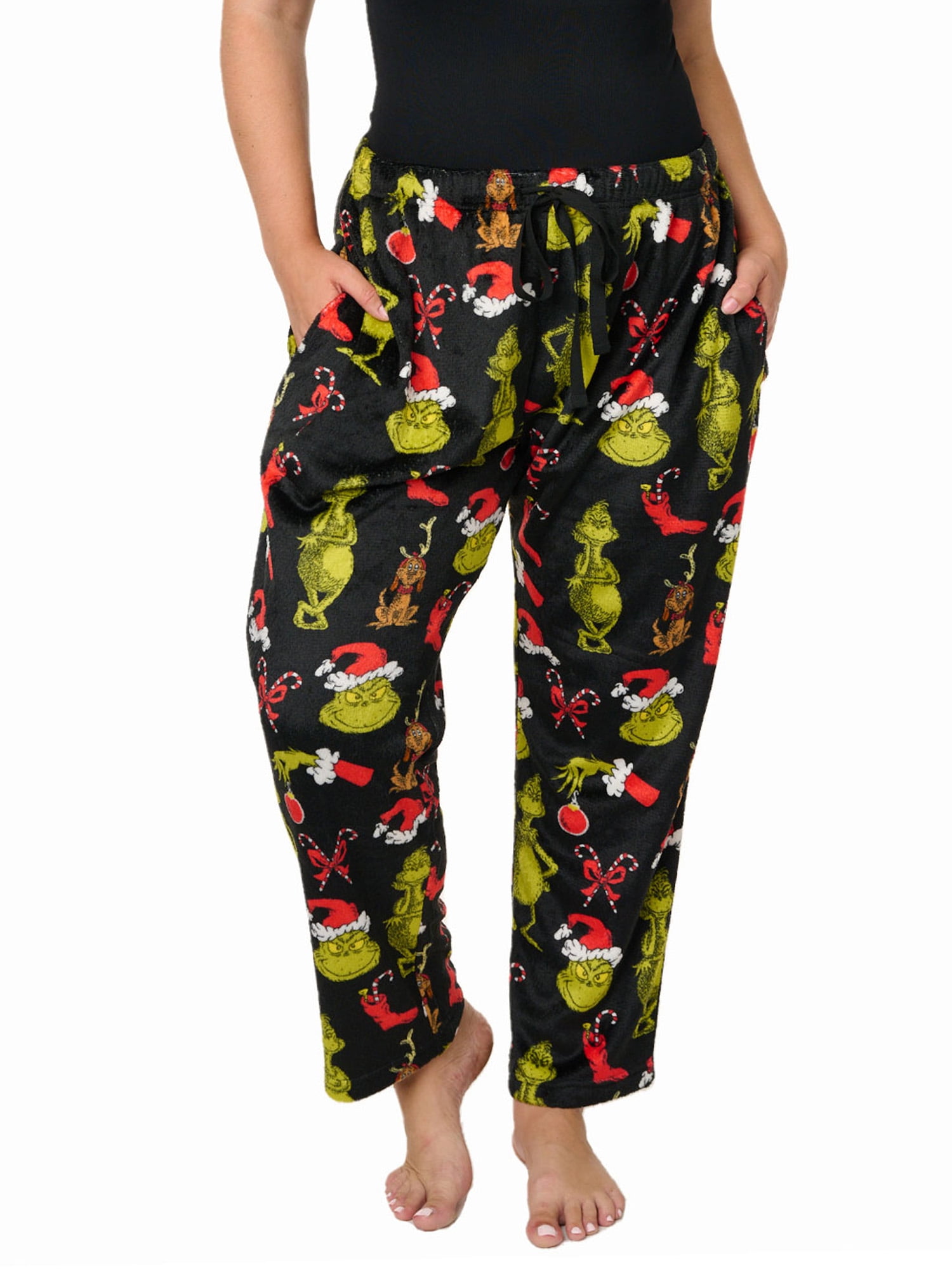 The Grinch Lounge Pajama Pants Plush Womens & Women's Plus Christmas ...