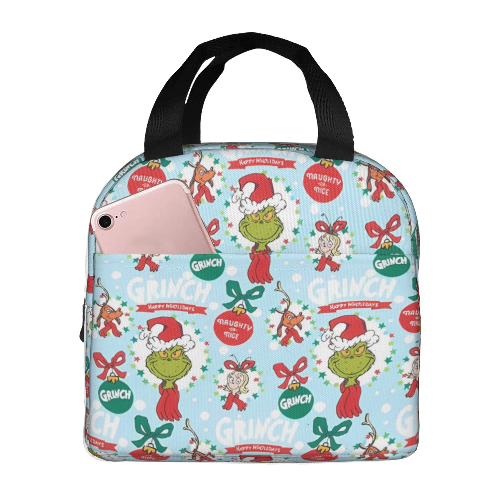 The Grinch Lunch Bag Lunch Bag Tote Bag Insulated Lunch Box Picnic ...
