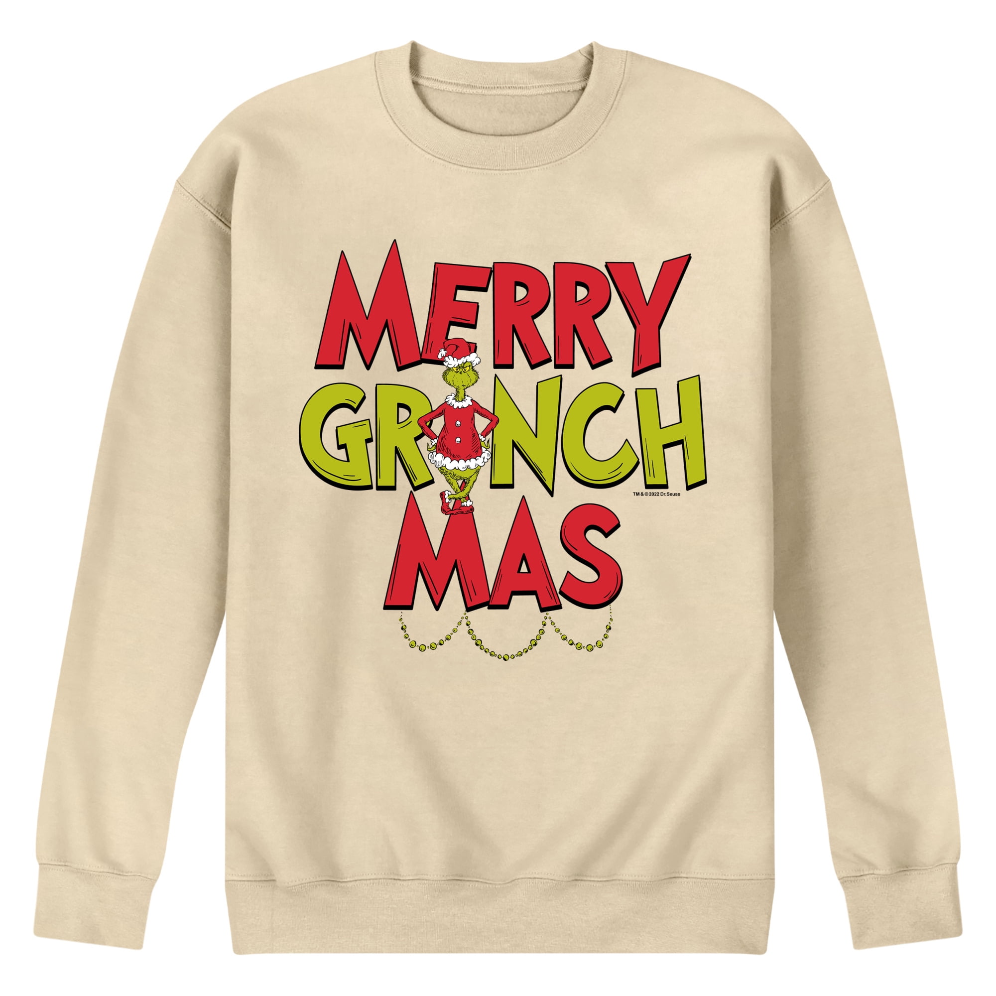 The Grinch - Merry Grinchmas - Men's Crew Fleece Sweatshirt - Walmart.com