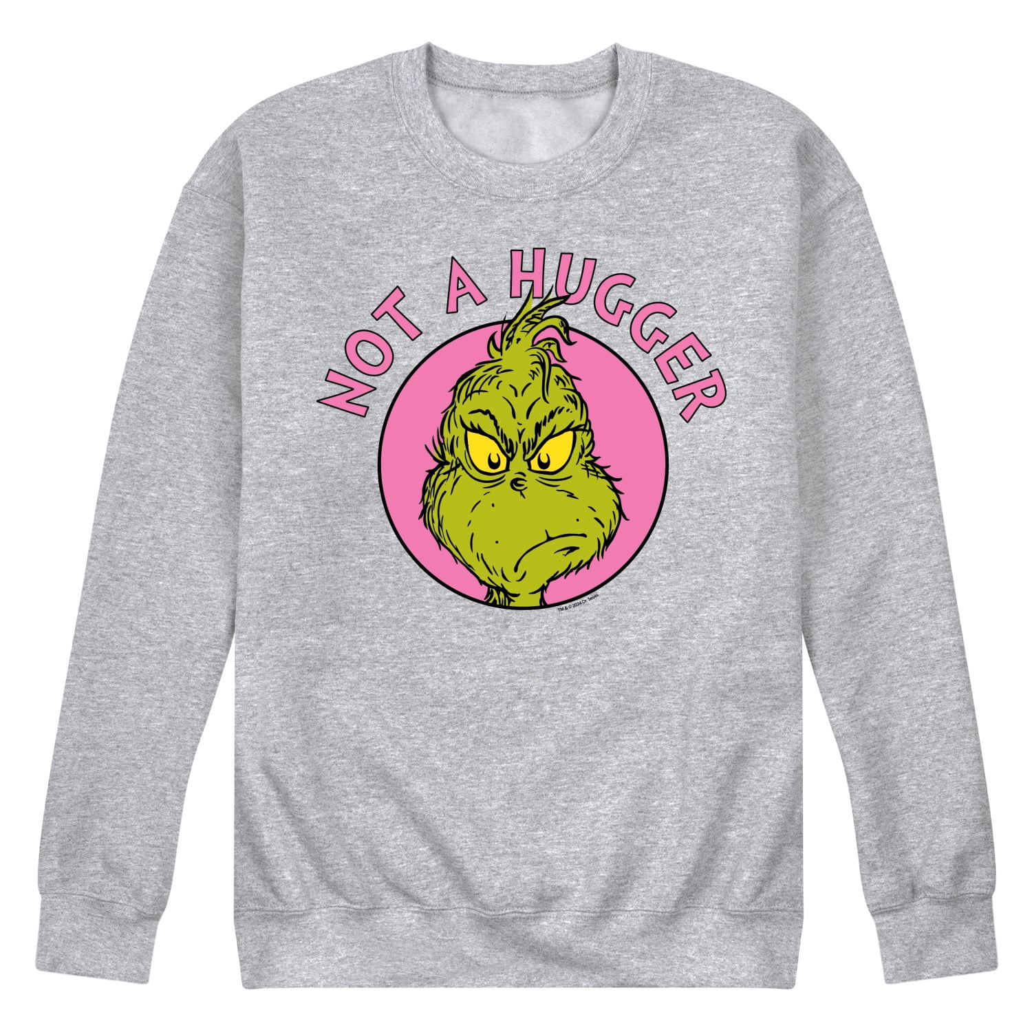 The Grinch - Not A Hugger Grinch - Men's Crew Neck Fleece Pullover ...