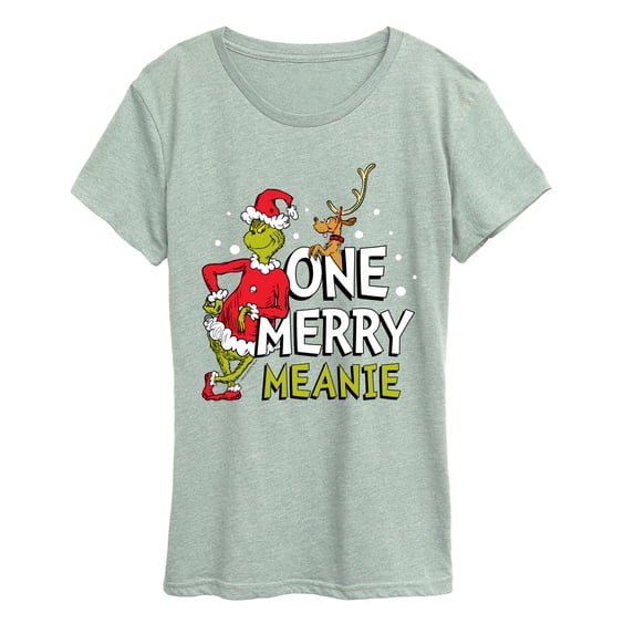 The Grinch - One Merry Meanie - Women's Short Sleeve Graphic T-Shirt ...