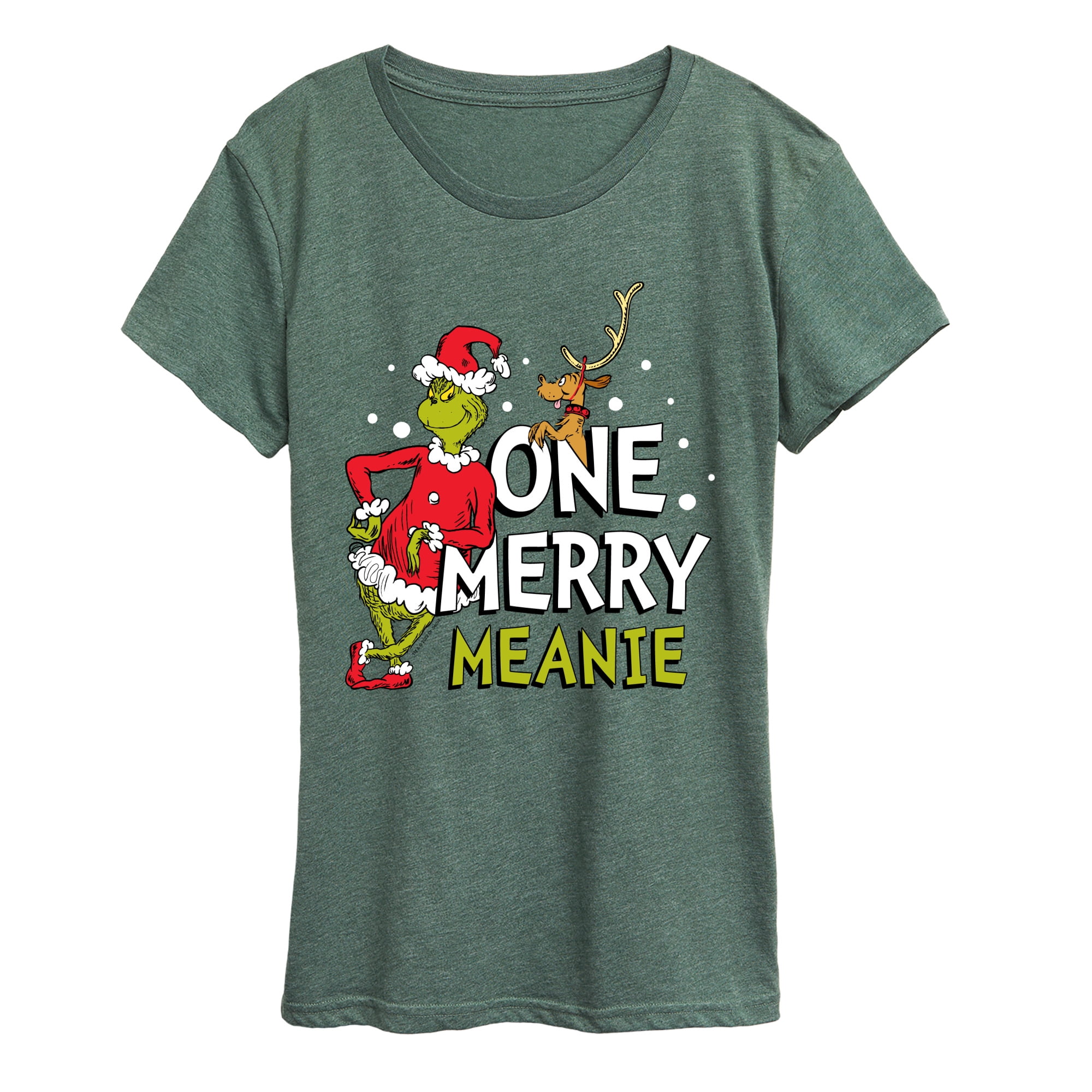 The Grinch - One Merry Meanie - Women's Short Sleeve Graphic T-Shirt ...