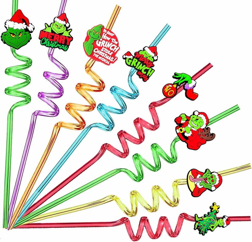 The Grinch Party Favors Drinking Straws Beverages Birthday Supplies ...