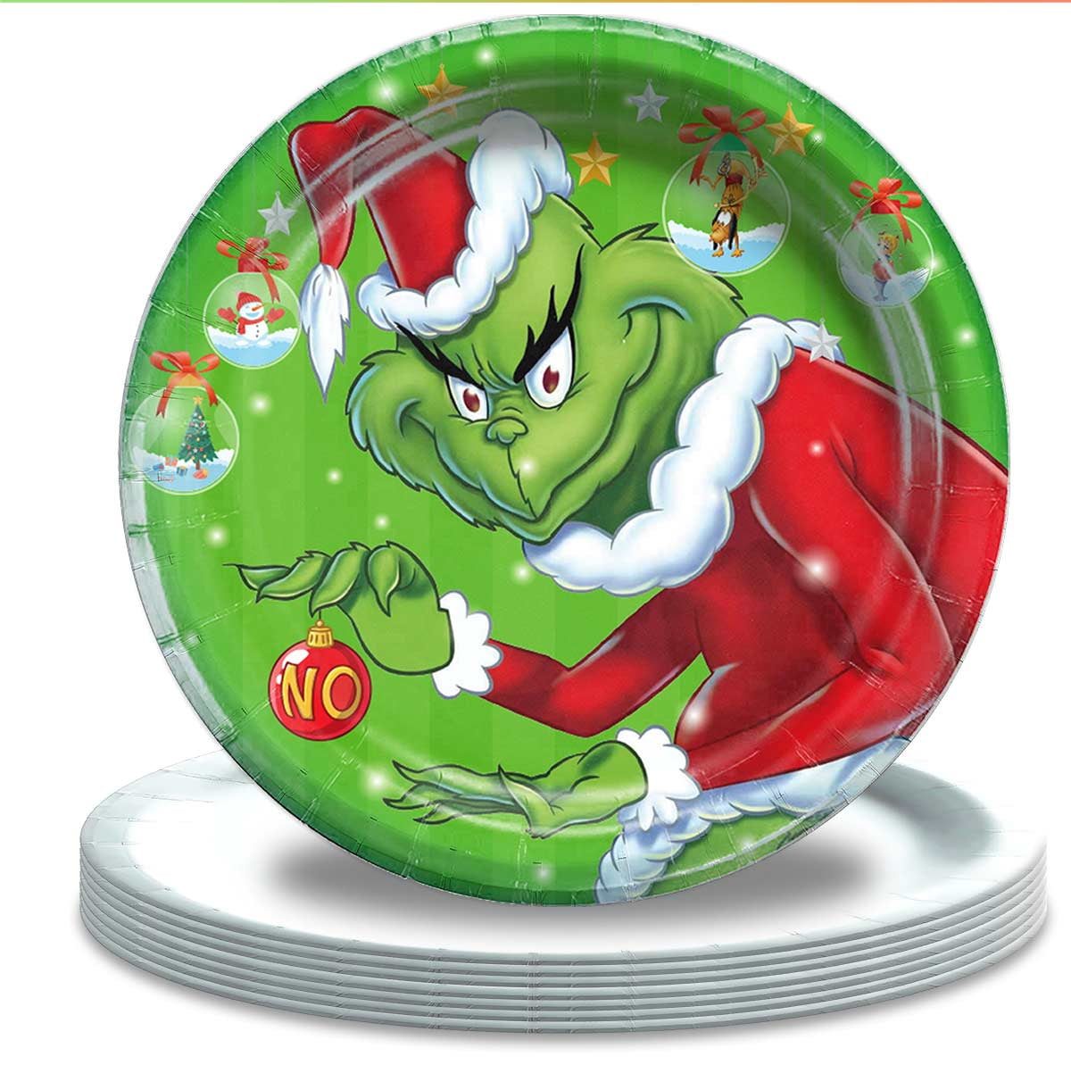 The Grinch Birthday Decorations Plates Party Supplies Tableware ...