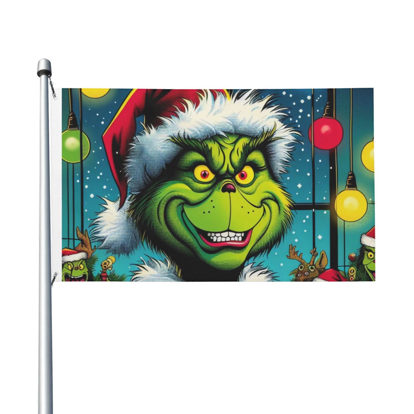 The Grinch Pop Art 3x5ft Face Flag Fade Proof Holiday Fall Flag Outdoor ...