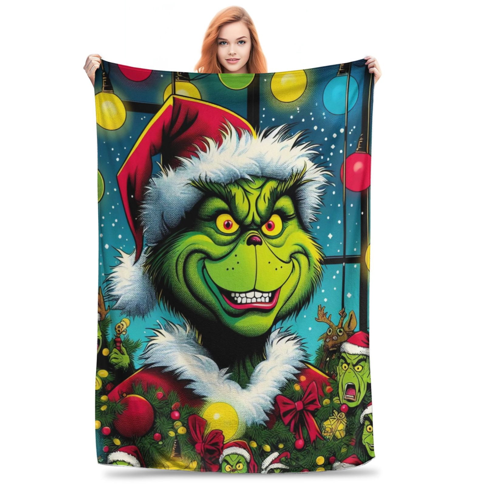 The Grinch Pop Art Blanket Super Soft Throw Blanket Lightweight Blanket ...