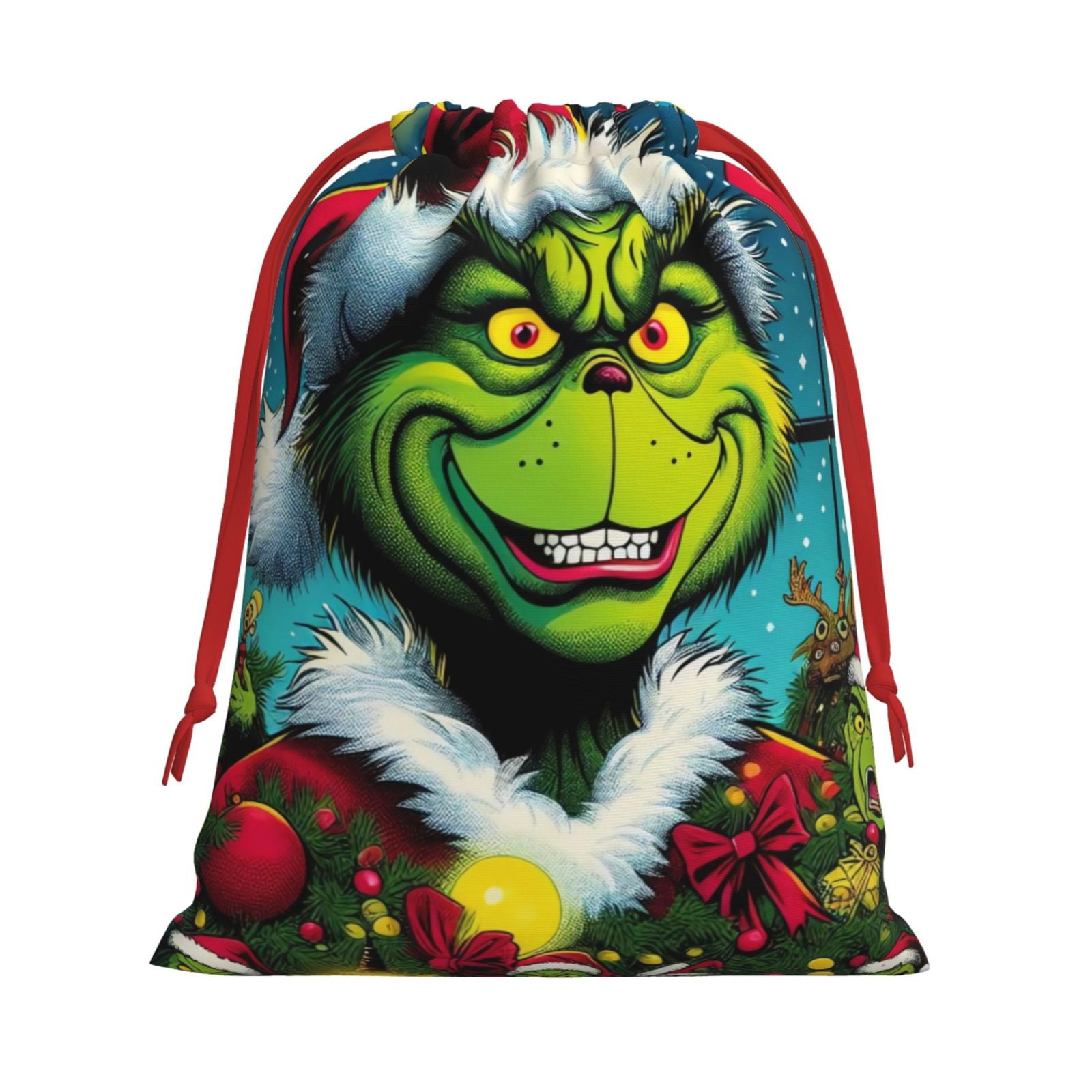 The Grinch Pop Art Drawstring Bag For Kids Adults Gifts Drawstring ...