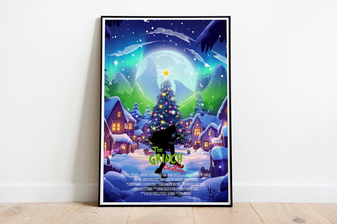 The Grinch Print, How The Grinch Stole Christmas Poster, Christmas ...