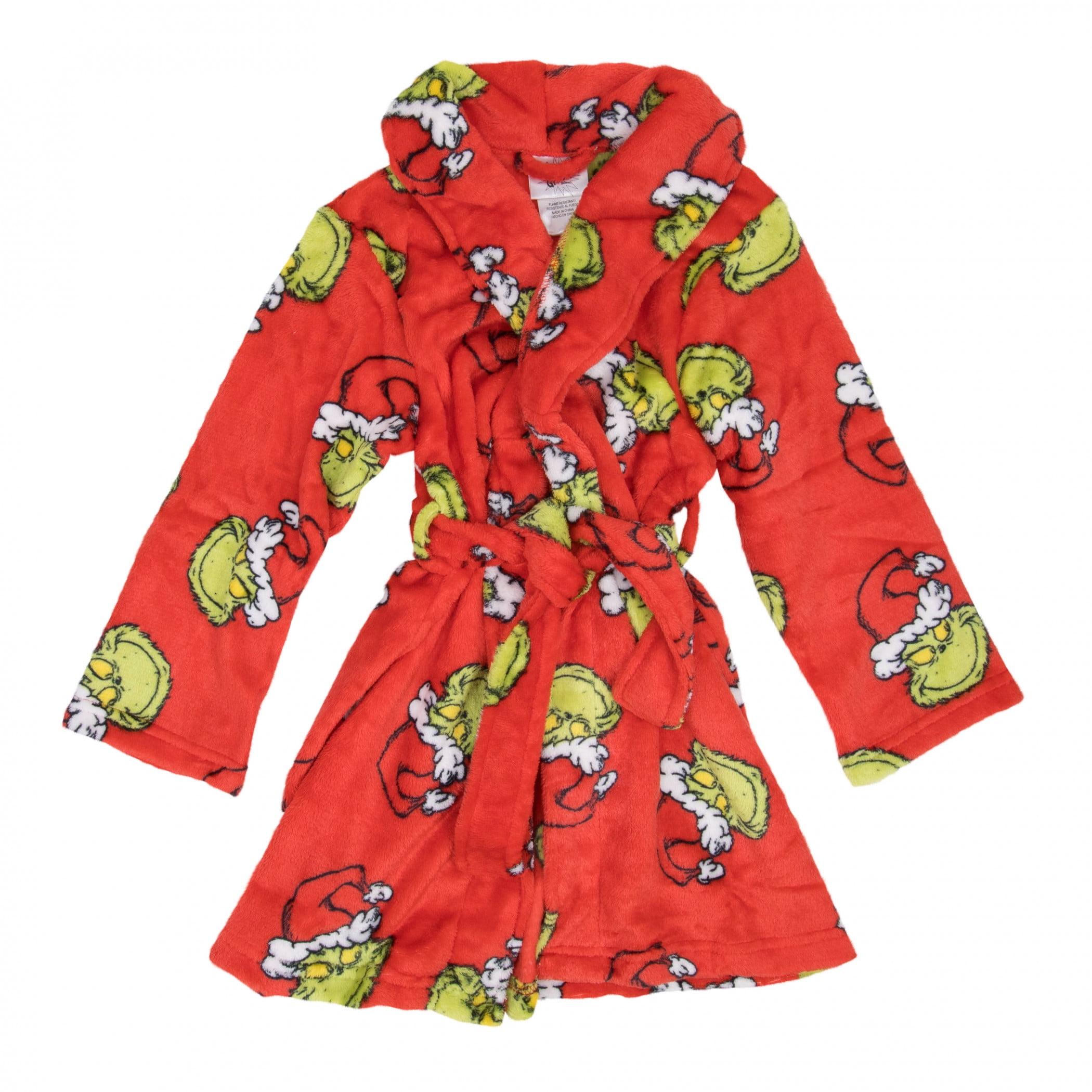 The Grinch Santa Hat Youth Velvet Robe-Size 6 - Walmart.com