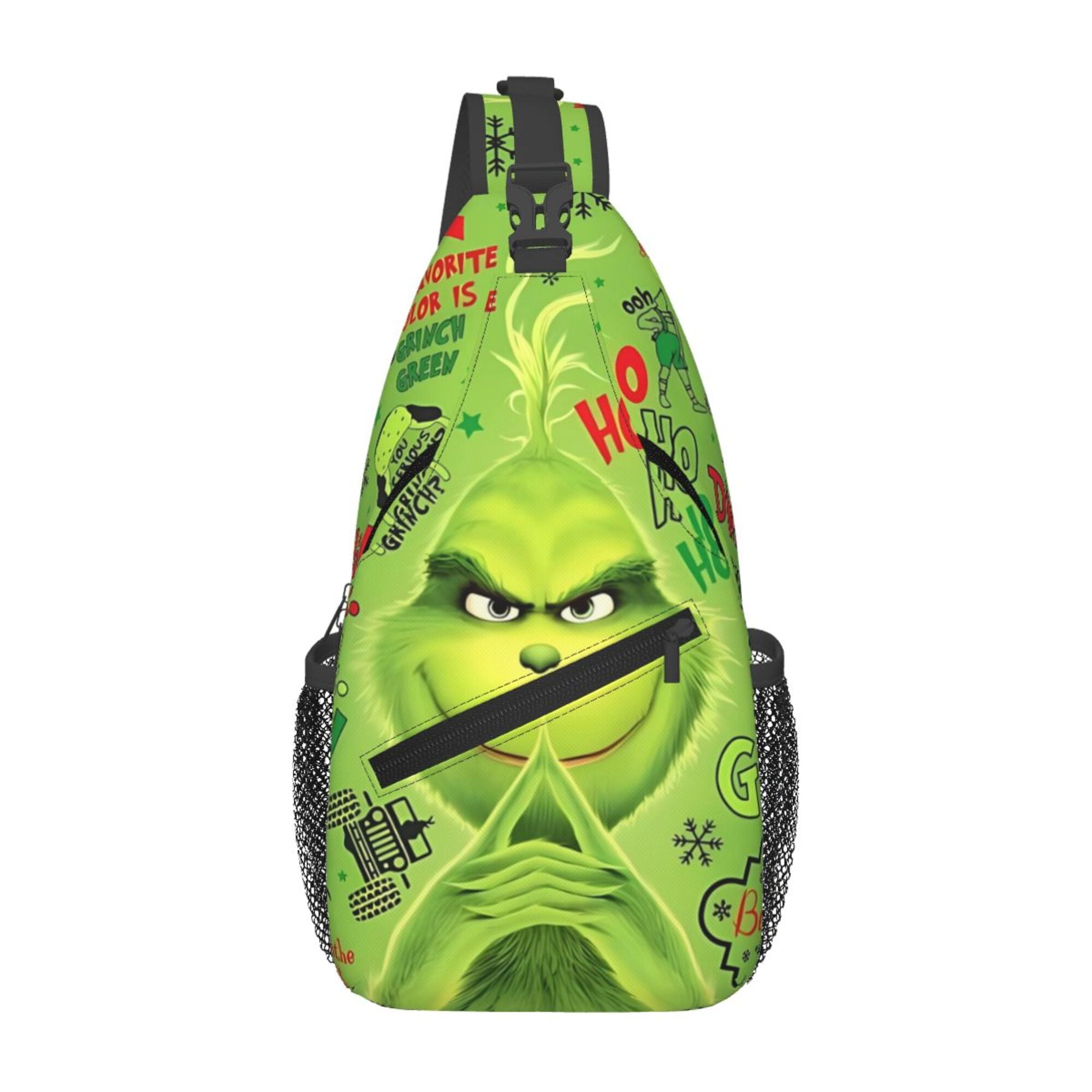 The Grinch Sling Bag Crossbody Sling Backpack Chest Bag Daypack Purses ...