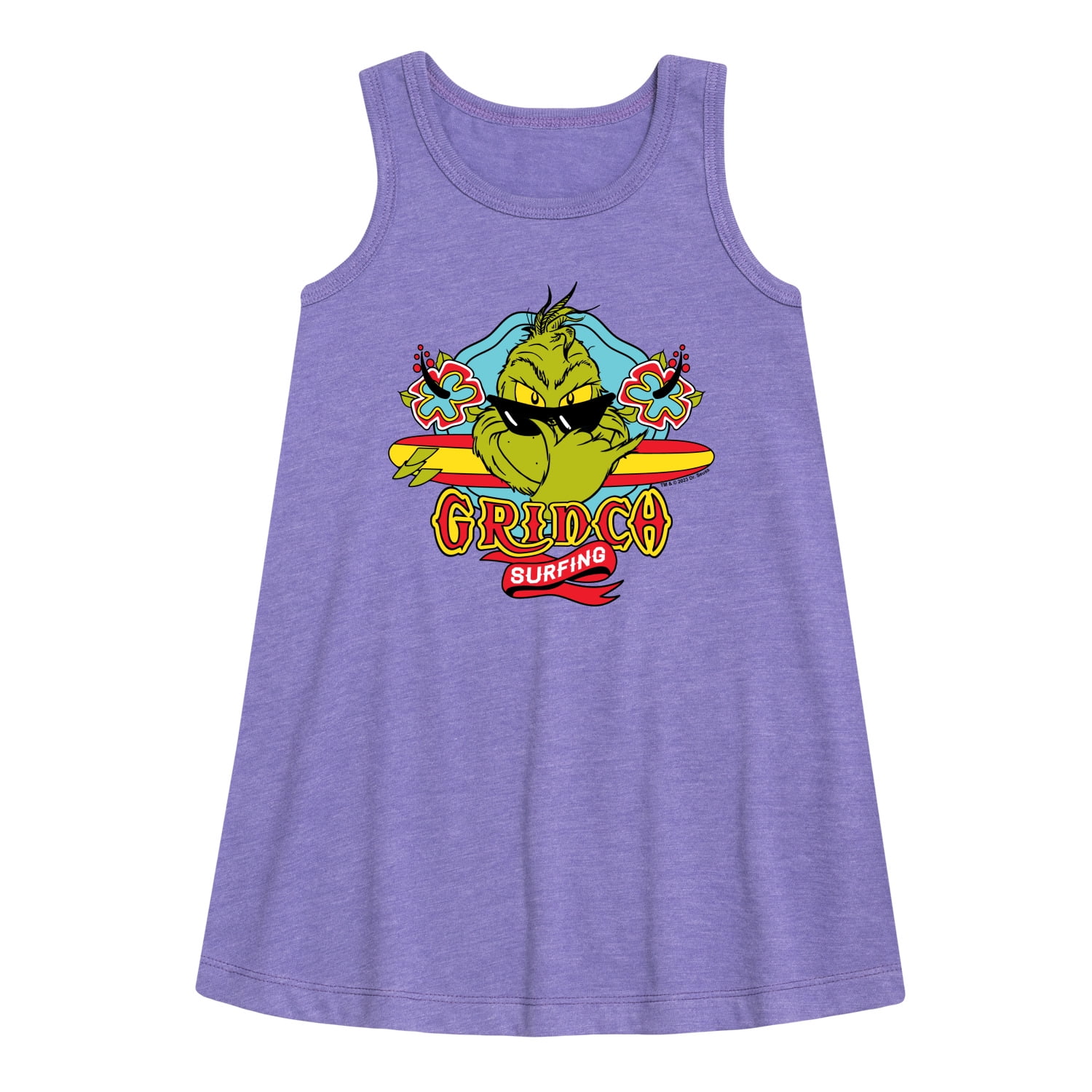 The Grinch - Surfing - Toddler & Youth Girls A-line Dress - Walmart.com