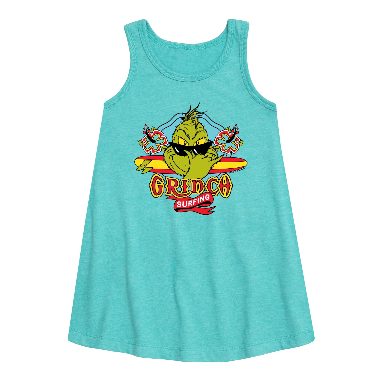 The Grinch - Surfing - Toddler & Youth Girls A-line Dress - Walmart.com