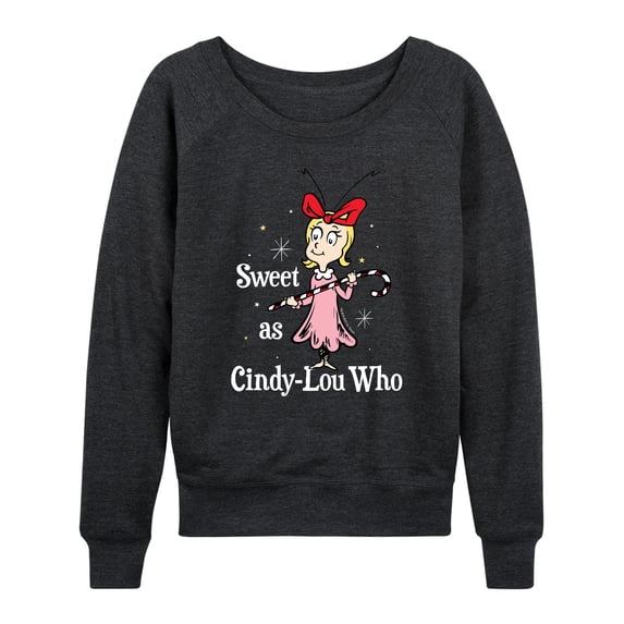 The Grinch - Sweet As Cindy Lou Who - Women's French Terry Long Sleeve ...