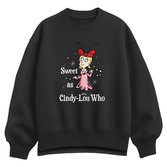 The Grinch - Sweet As Cindy Lou Who - Women's Oversized Fleece Crew ...