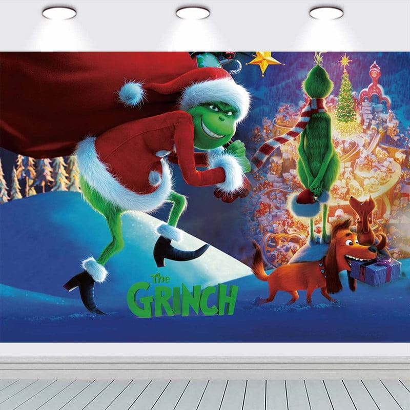 The Grinch Taspestry Wall Decor Background Banner Birthday Backdrop ...