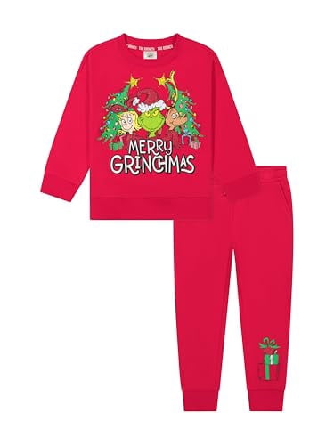 The Grinch Toddler Boys Girls Fleece 2 Piece Set, Grinch Red, 5T ...