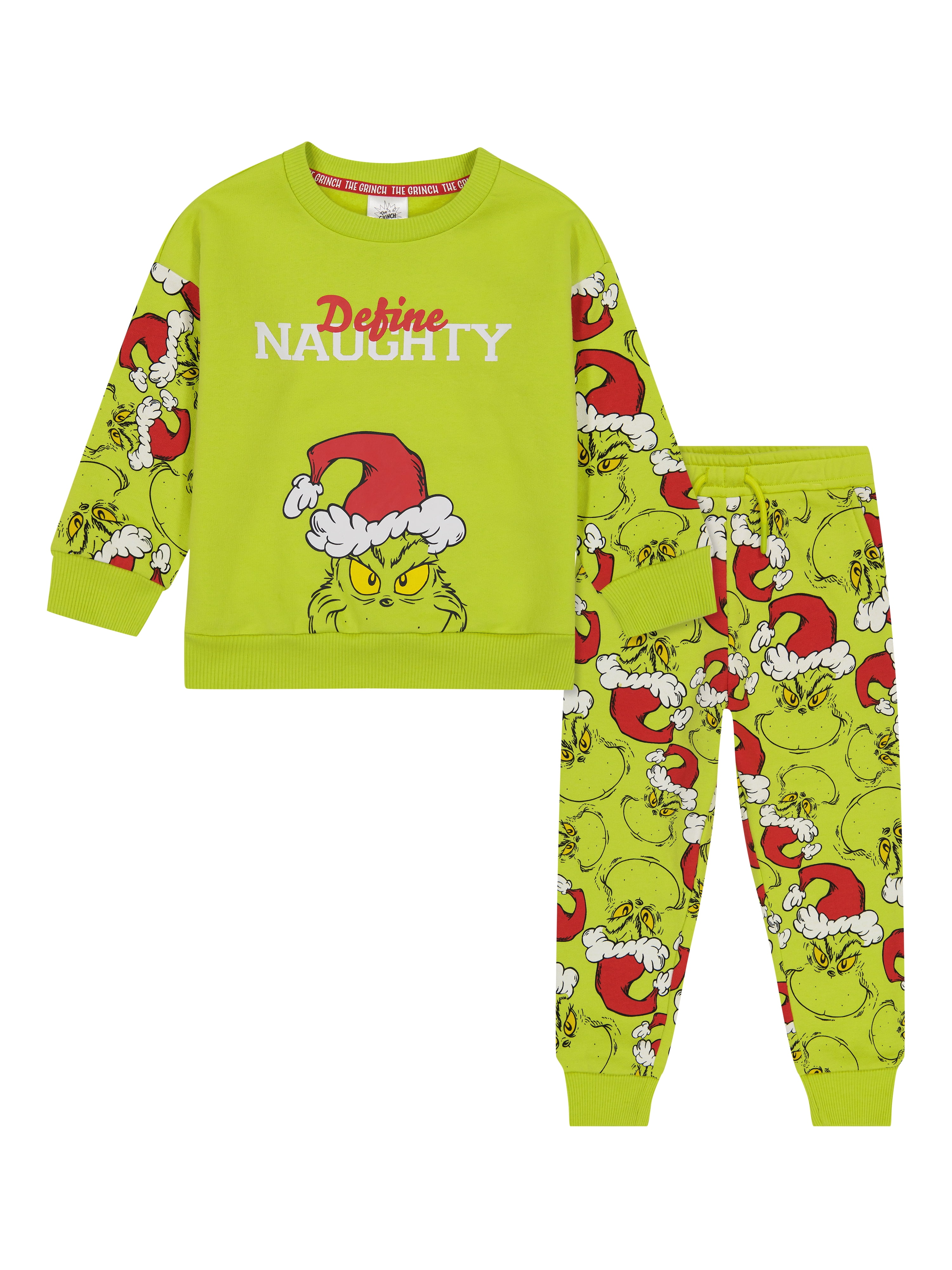 Dr. Seuss' The Grinch Toddler Fleece 'Define Naughty' 2 Piece Set ...