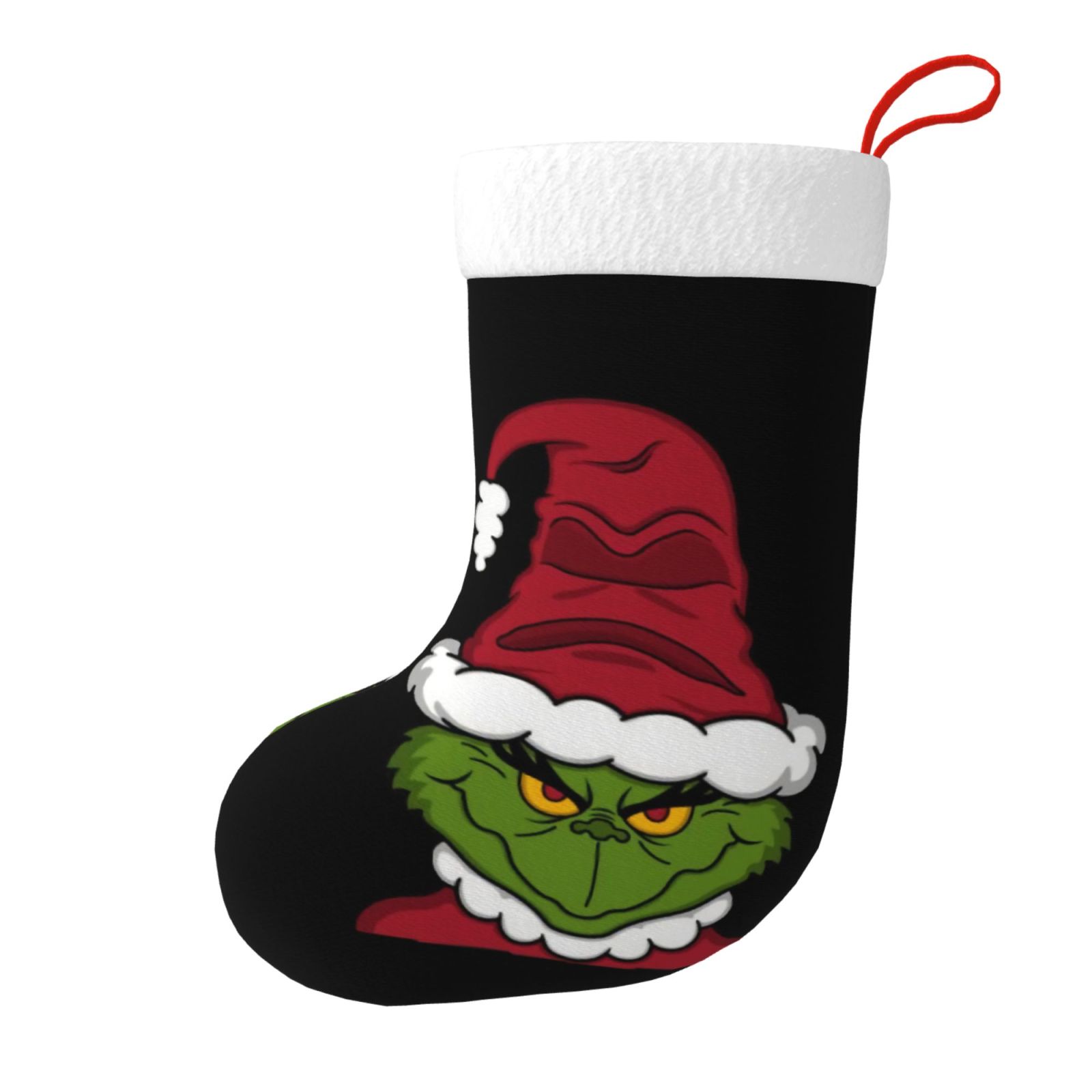 The Grinch Wearing A Santa Hat Christmas Stockings 18 Inch,Large ...