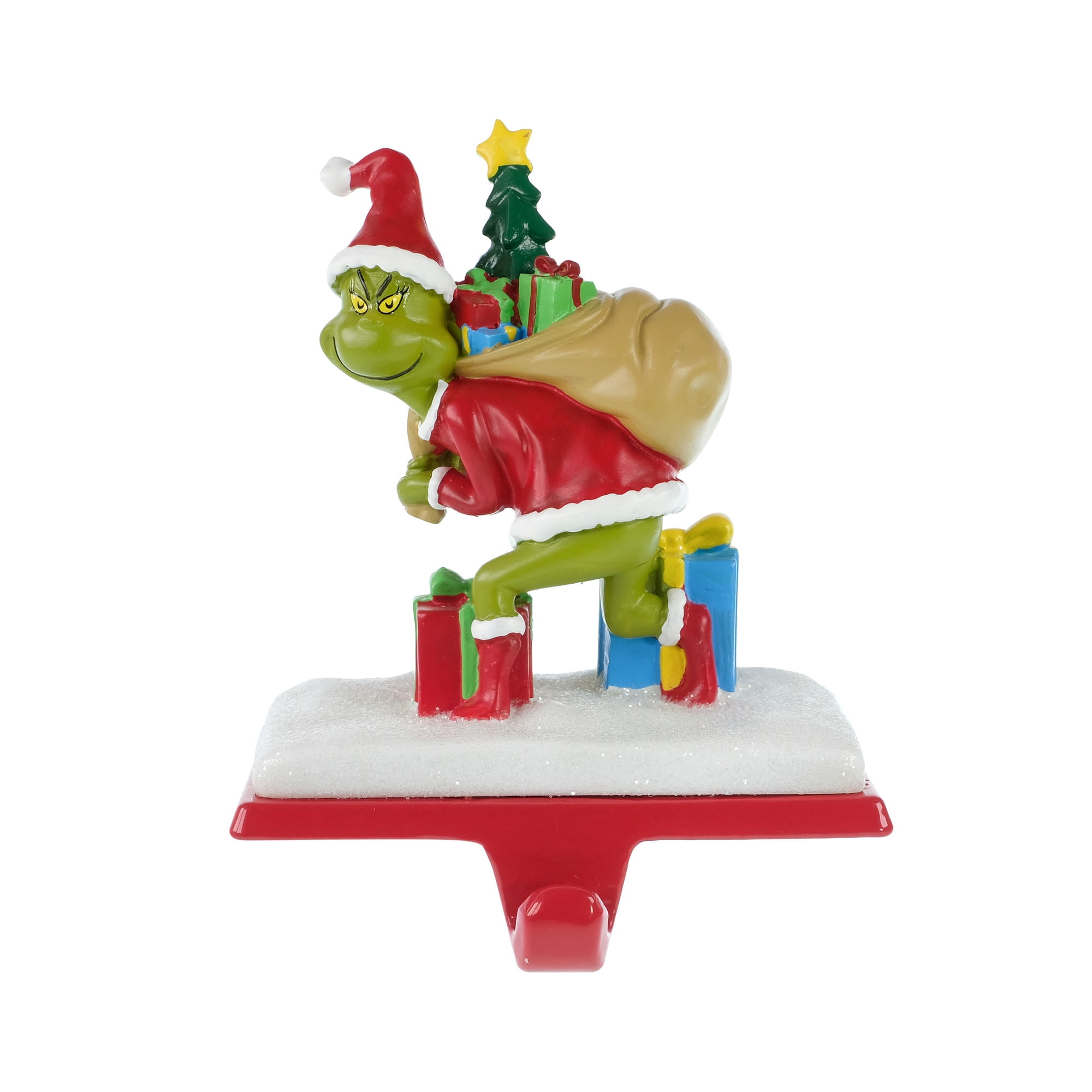 The Grinch Weighted Metal Christmas Stocking Holder for Mantle, Xmas ...