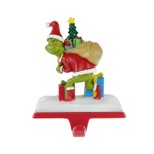 The Grinch Weighted Metal Christmas Stocking Holder for Mantle, Xmas ...