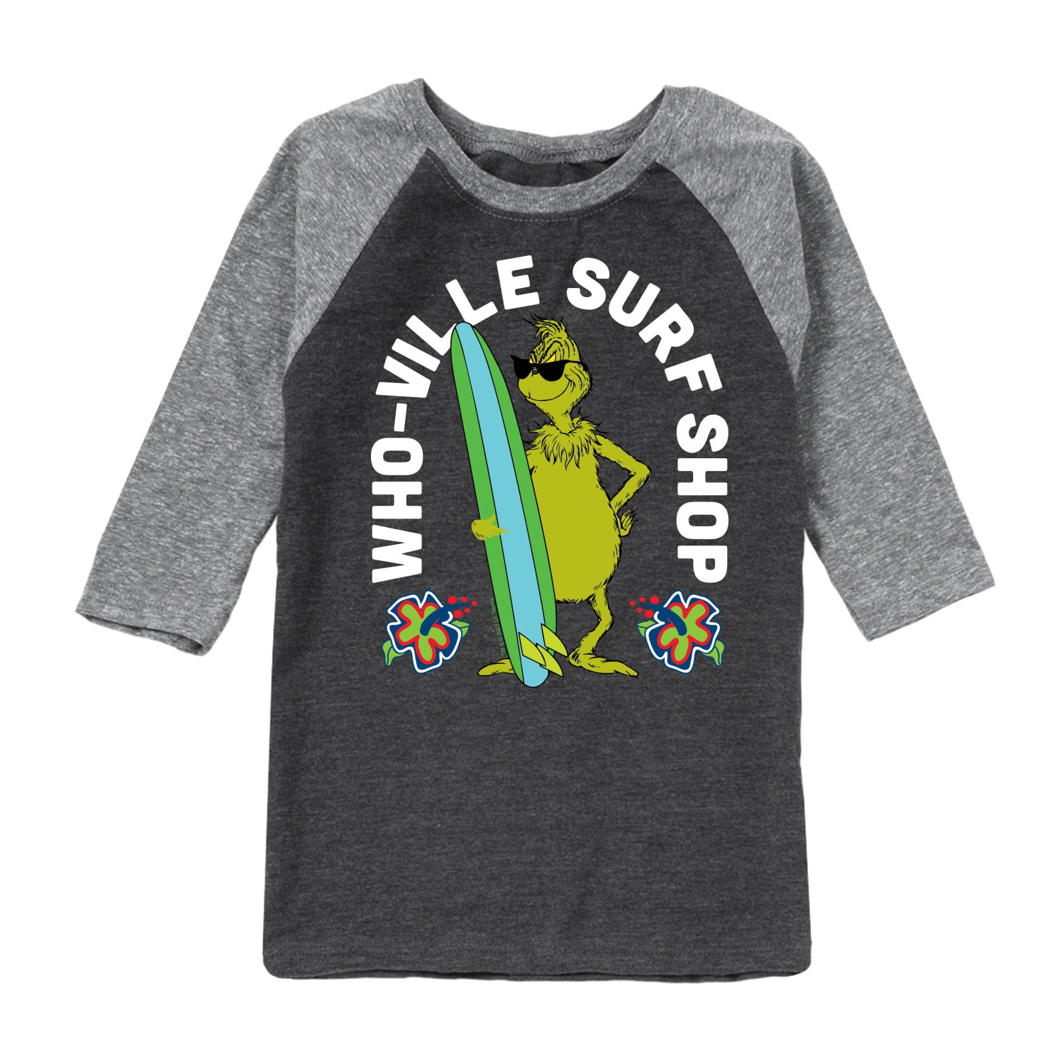 The Grinch - Whoville Surf Shop - Toddler & Youth Raglan Graphic T ...