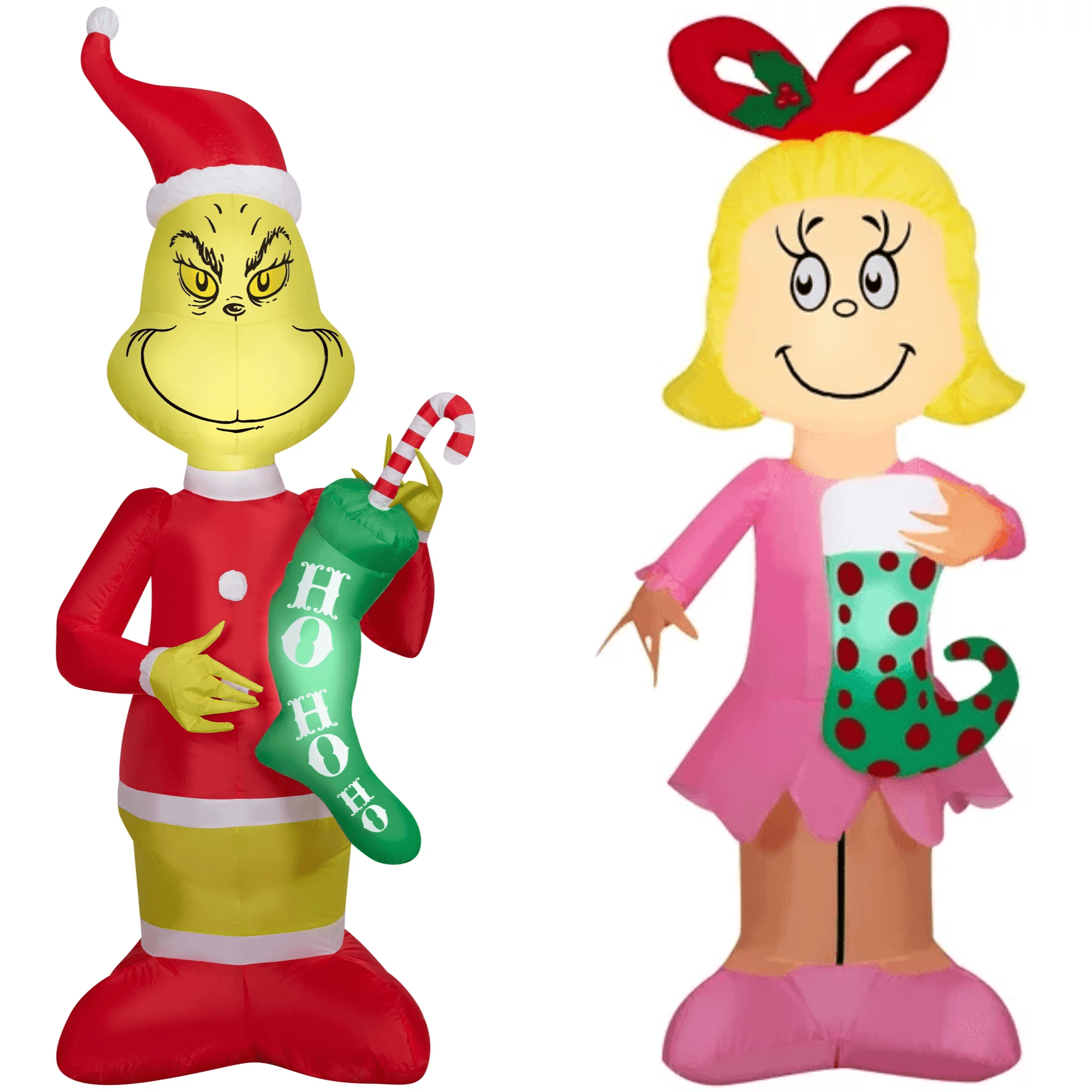 The Grinch and Cindy Lou Who 5ft Tall Airblown Inflatables Christmas ...