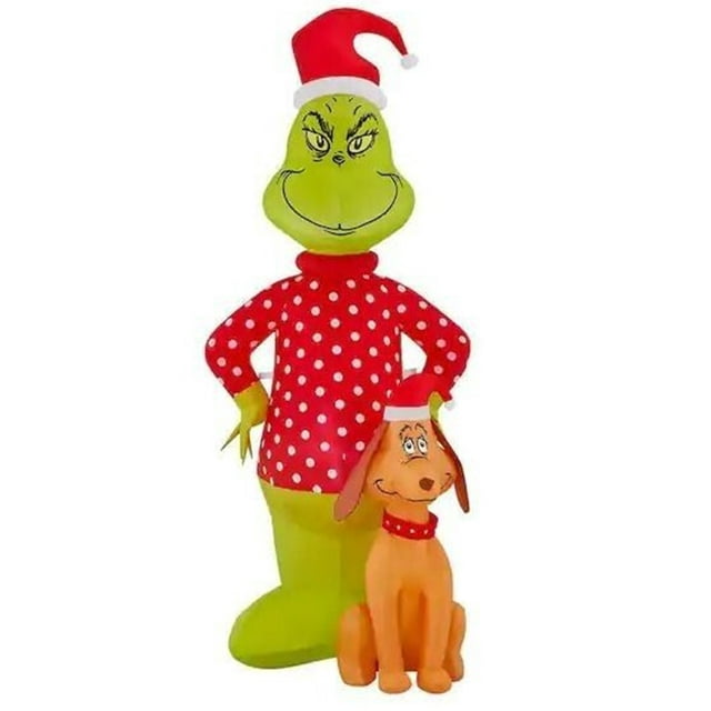 El Grinch y Max Airblown Inflables Navidad, Yard Outdoor Christmas ...