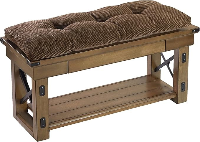 The Gripper Non-Slip Tufted Bench Cushion for Indoor Furniture ...