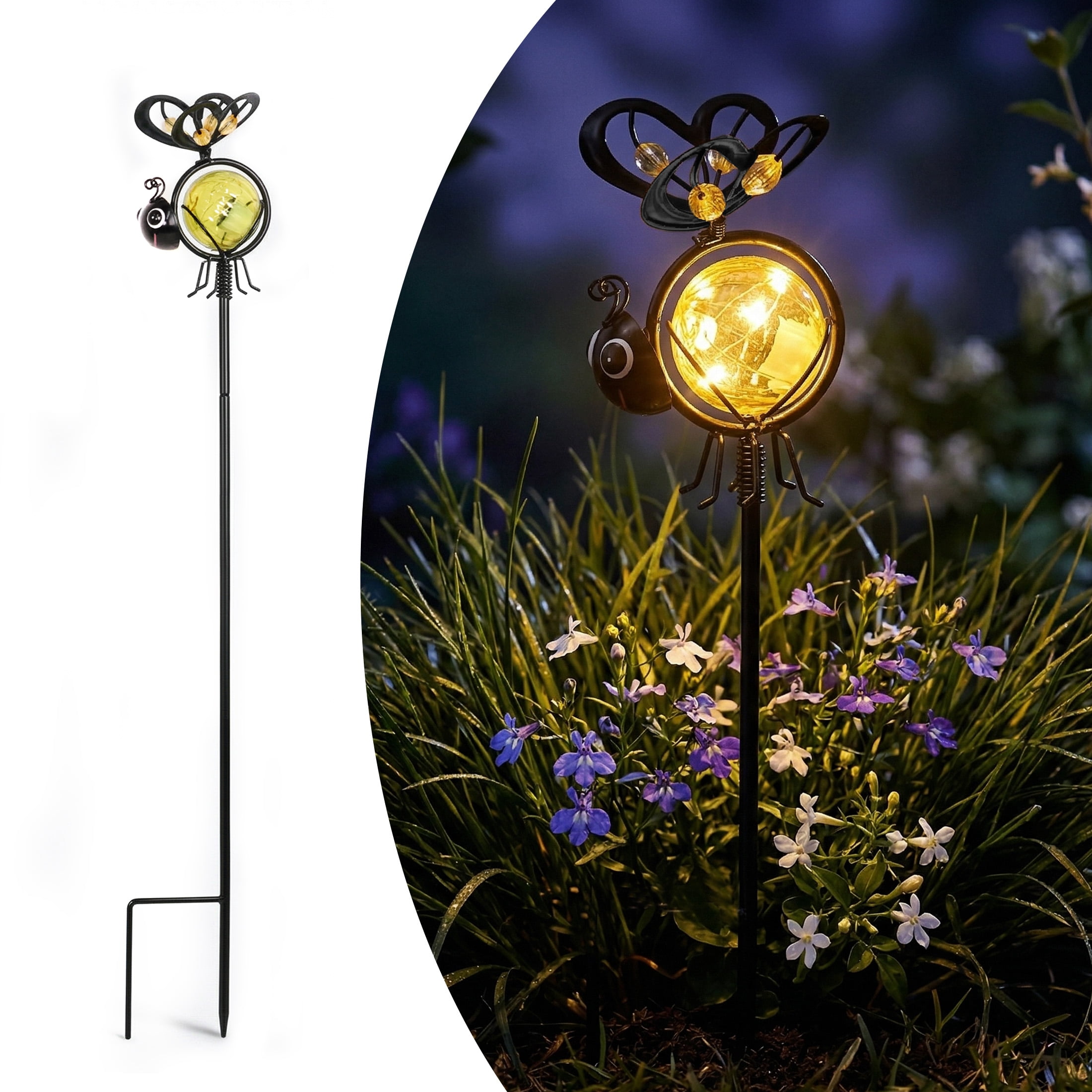 The Growing Ground Solar Bug Garden Stake Light, LED Outdoor Decorative ...