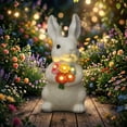 The Growing Ground Solar Bunny Garden Statue with LED Light, Outdoor ...