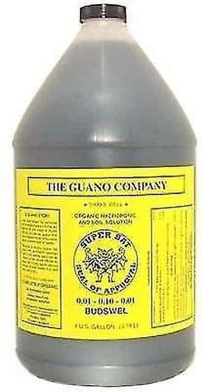 The Guano Company Budswel Liquid 1 Gallon Organic Hydroponic & Soil ...