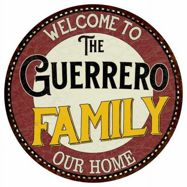The Guerrero Family 12" Round Metal Sign Kitchen Game Room Décor ...