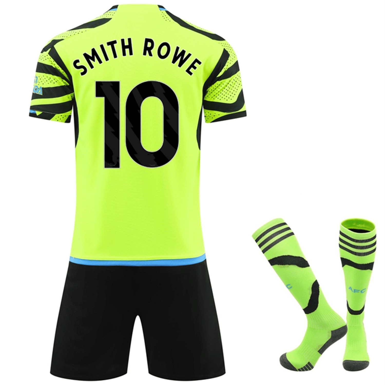 The Gunners 23/24 Authentic #10 Smith Rowe Away Jersey - Yellow ...