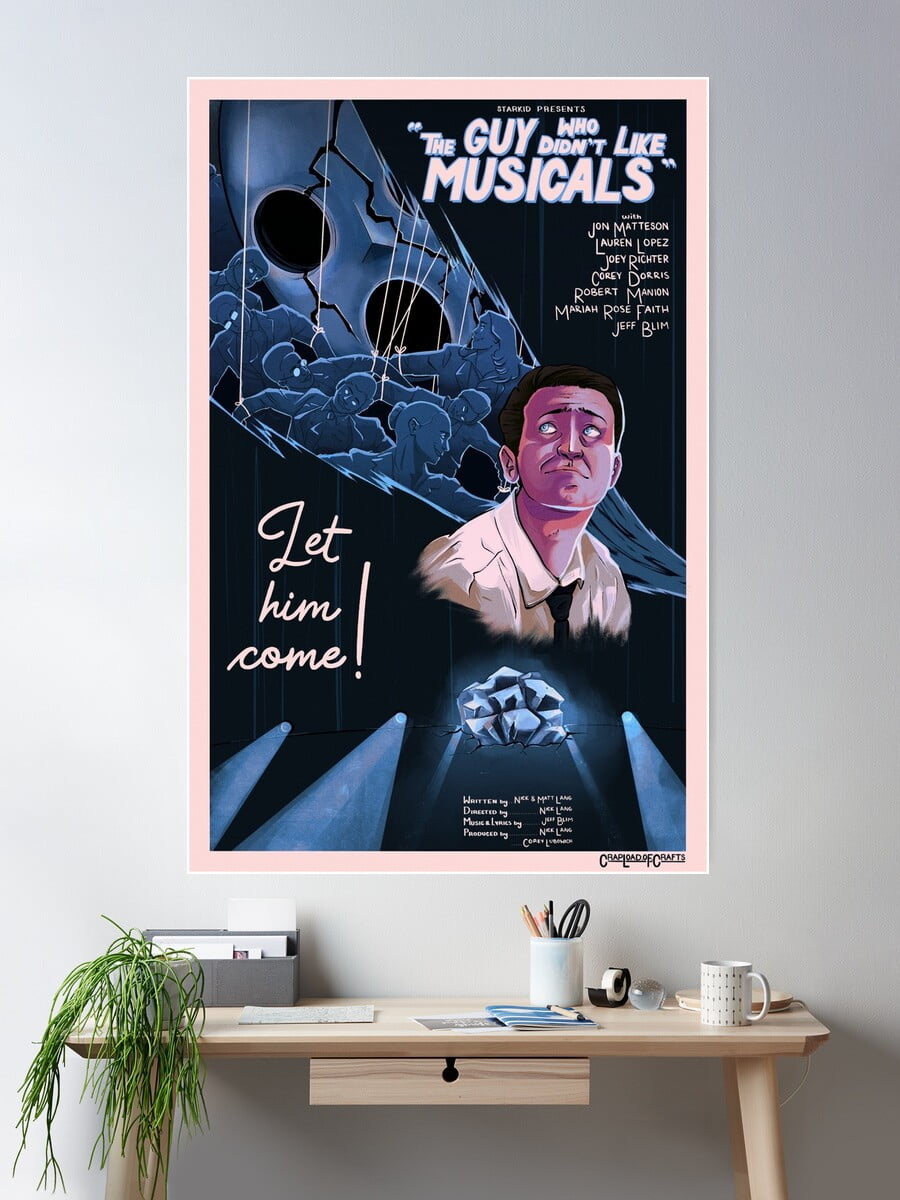 The Guy Who Didn'T Like Musicals Vintage Poster Poster Wall Art, Modern Wall Decor For Living ...