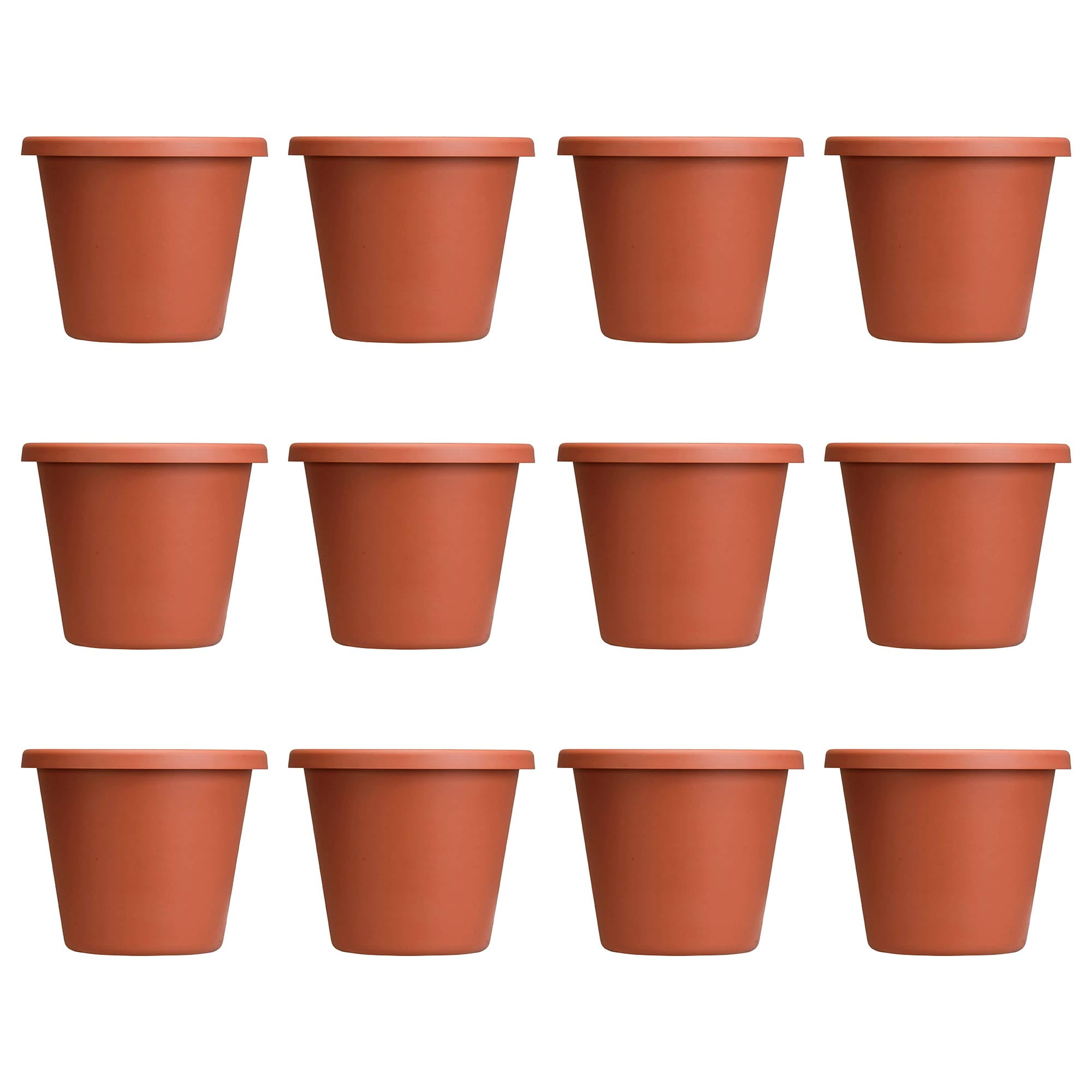 The HC Companies 12" Classic Flower Pot Planter, Terra Cotta (12 Pack ...