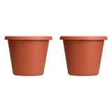 The HC Companies 12" Classic Flower Pot Planter, Terra Cotta (2 Pack ...